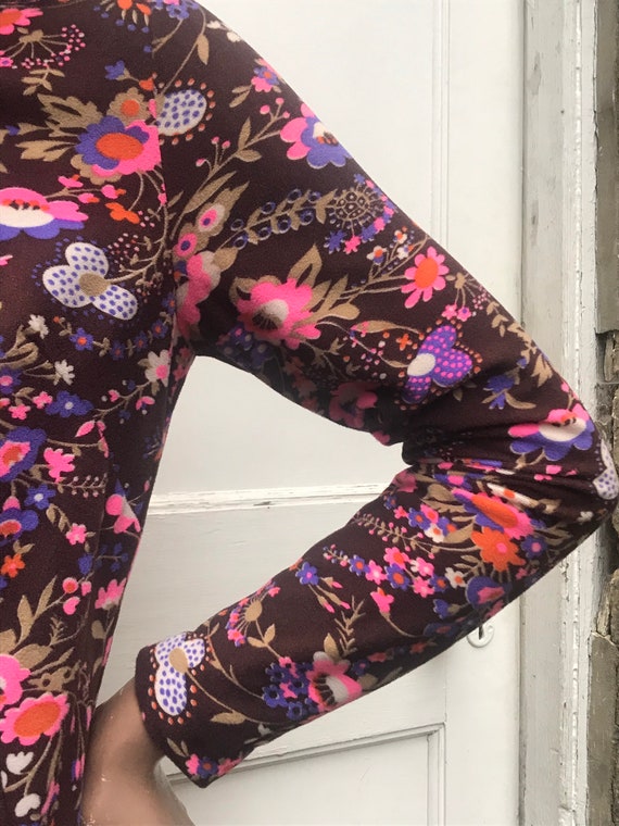 Sweet 60s mod dolly dress cute neon daisy print - Gem