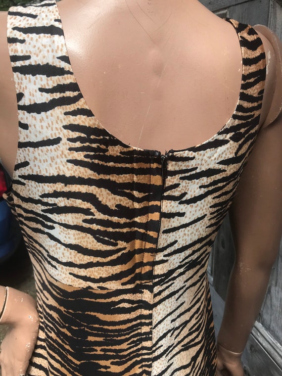 Late 60s early 70s tiger print glam rock maxi dress - Gem