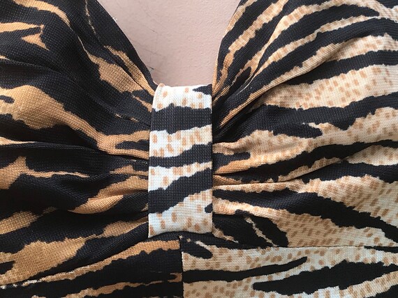 Late 60s early 70s tiger print glam rock maxi dress - Gem