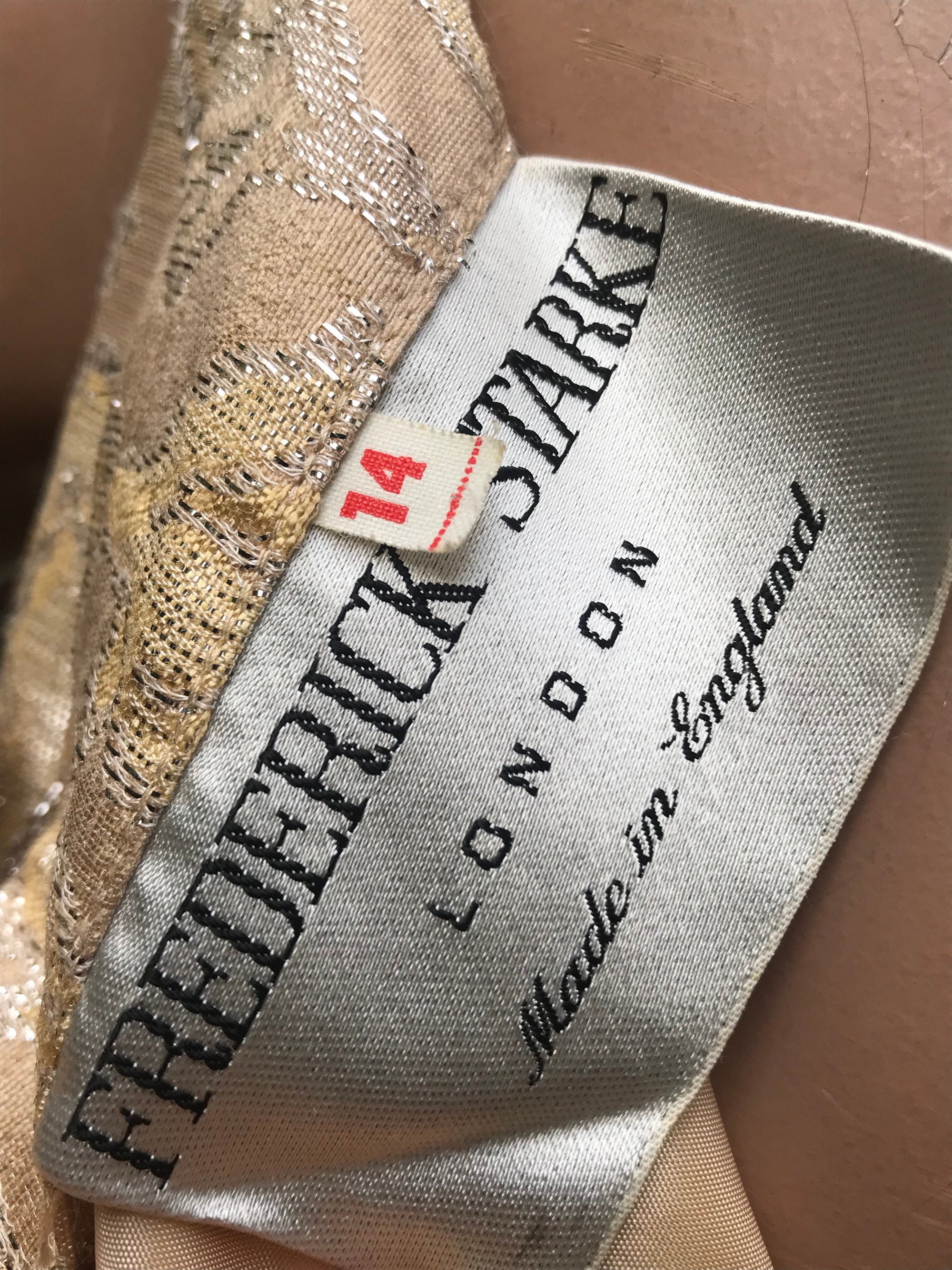 Frederick Starke 60s Dress Brocade Gold and Silver Party | Etsy UK