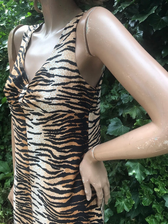 Late 60s early 70s tiger print glam rock maxi dress - Gem