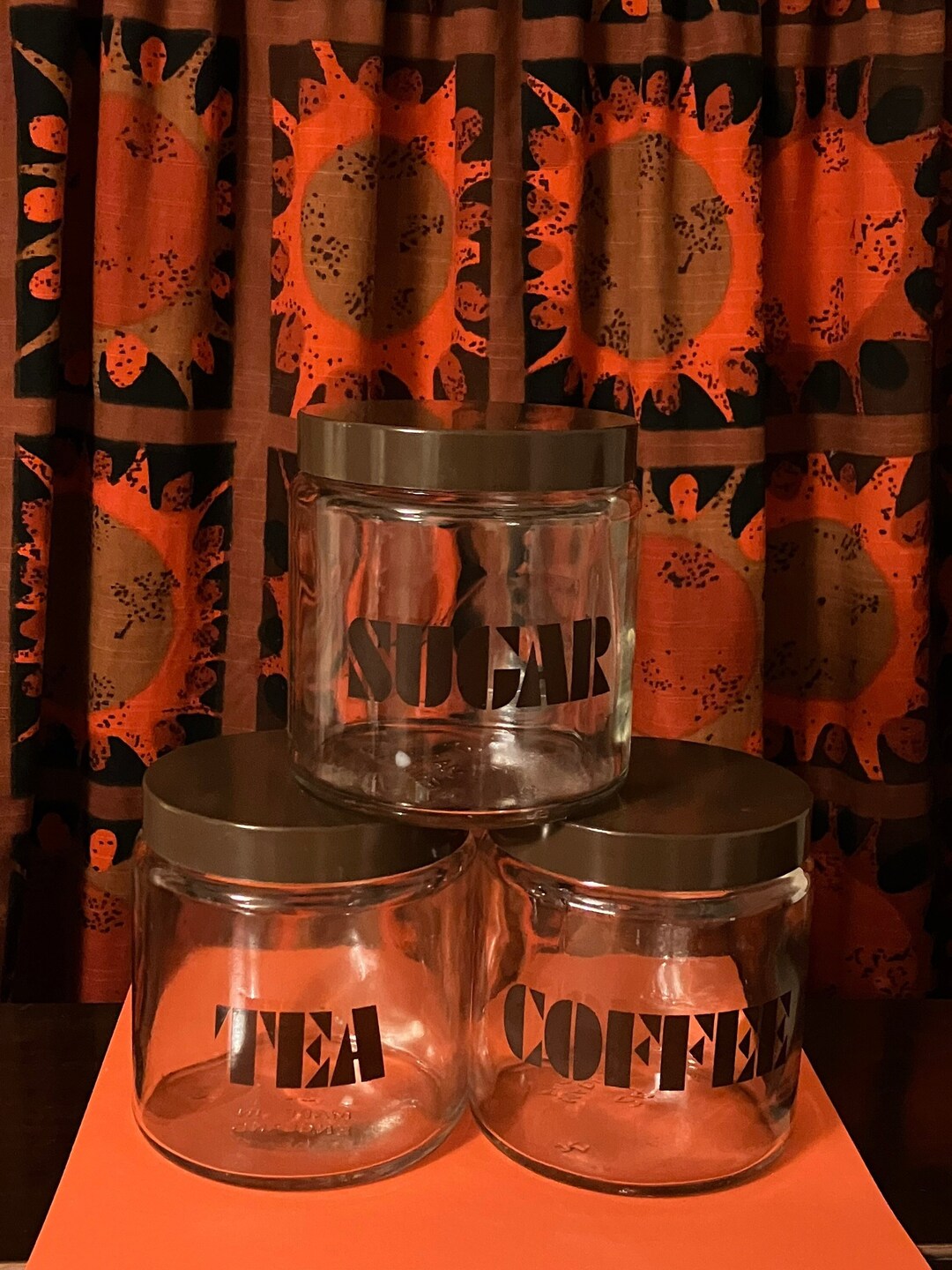 Fabulous Set of 70s Storage Jars . Tea , Coffee and Sugar . - Etsy