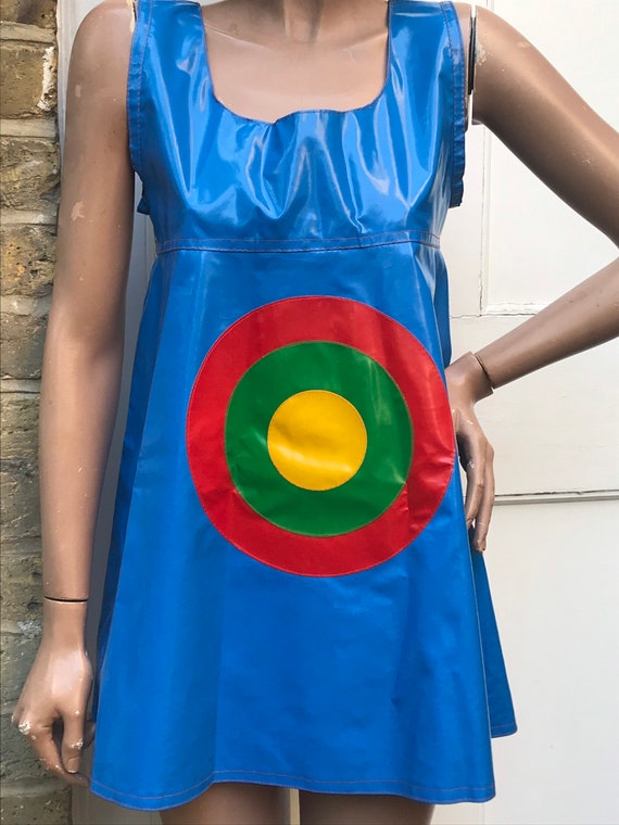 PVC 60s pop art inspired mod mini dress by Anne T Del… - Gem