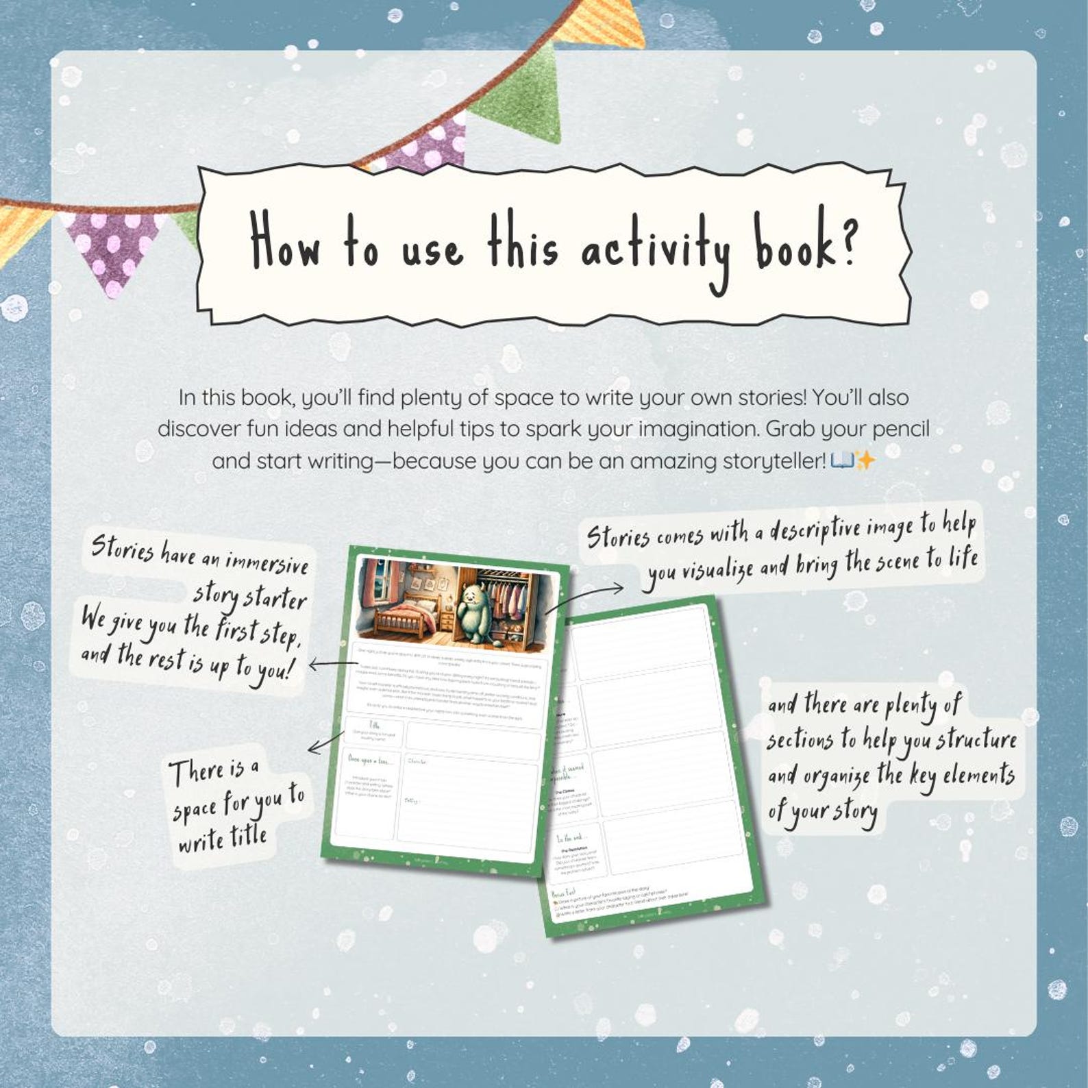 Children's Room Creative Writing Prompts | Storytelling Activity Book ...