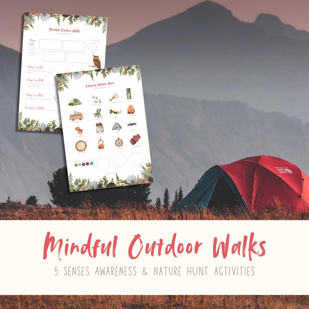 Camping Nature Scavenger Hunt: 5 Senses Mindfulness Activity (printable ...