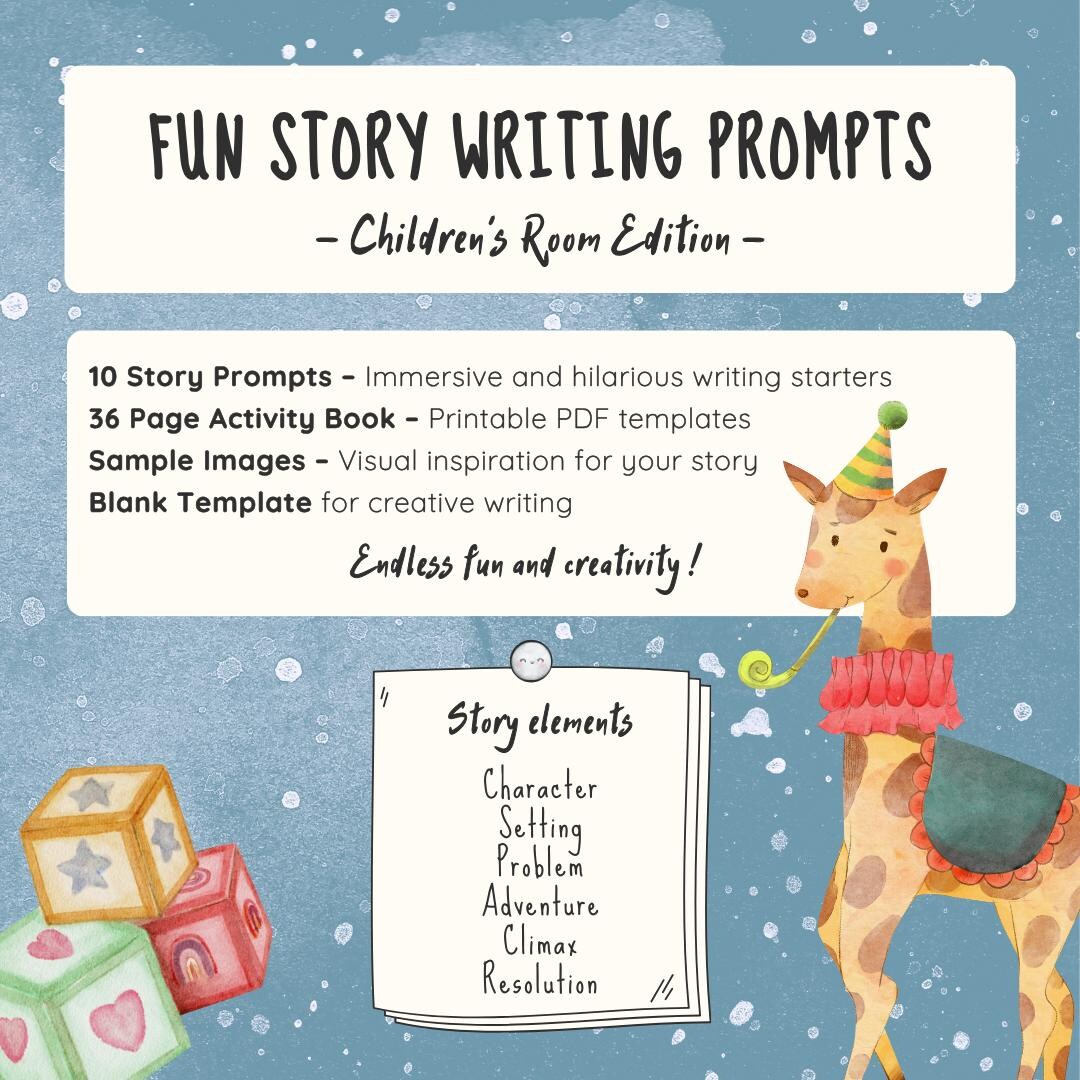 Children's Room Creative Writing Prompts | Storytelling Activity Book ...