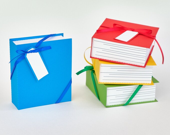 Book Shaped Favor Boxes set of 4 - Etsy