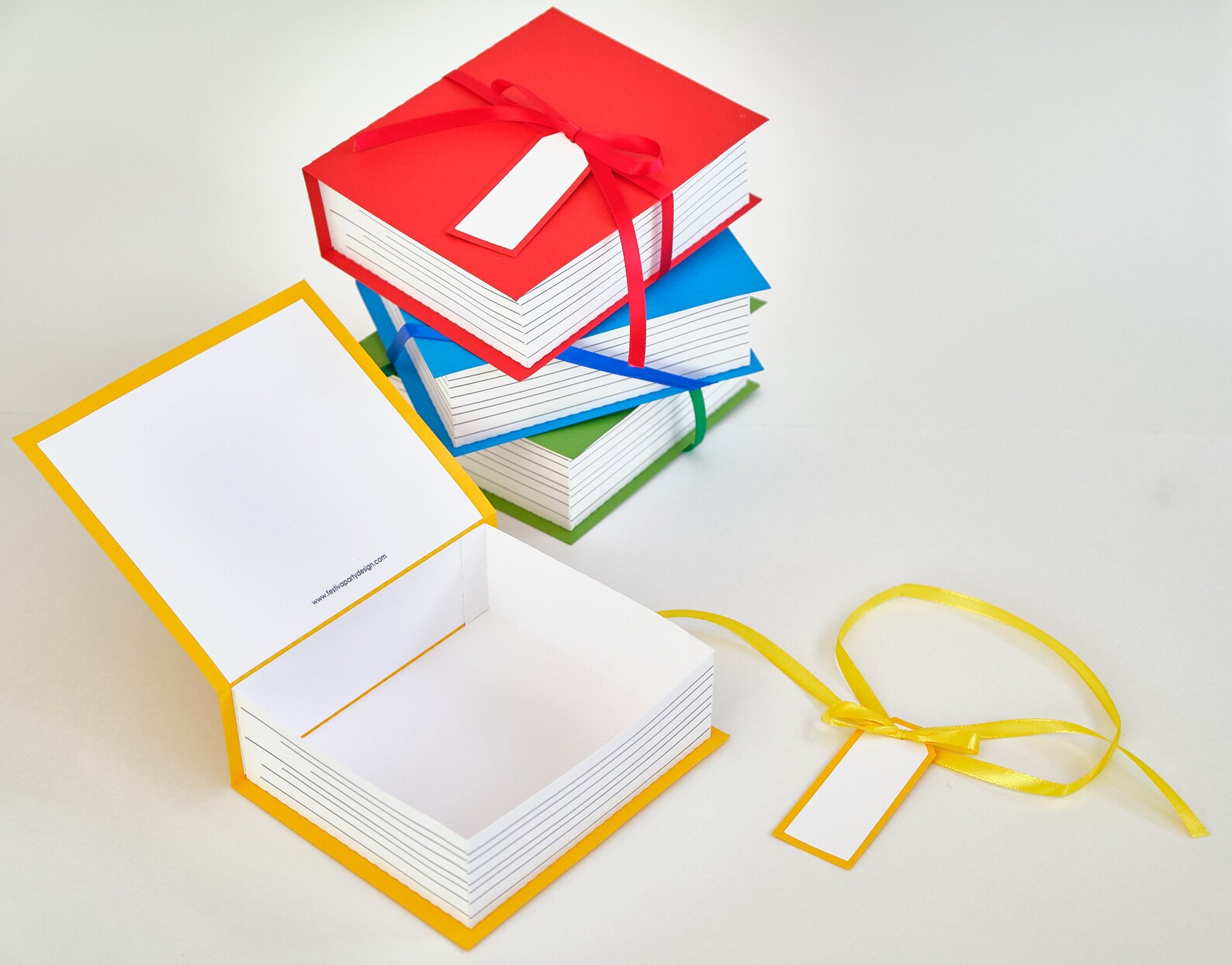 Book Shaped Favor Boxes set of 4 - Etsy