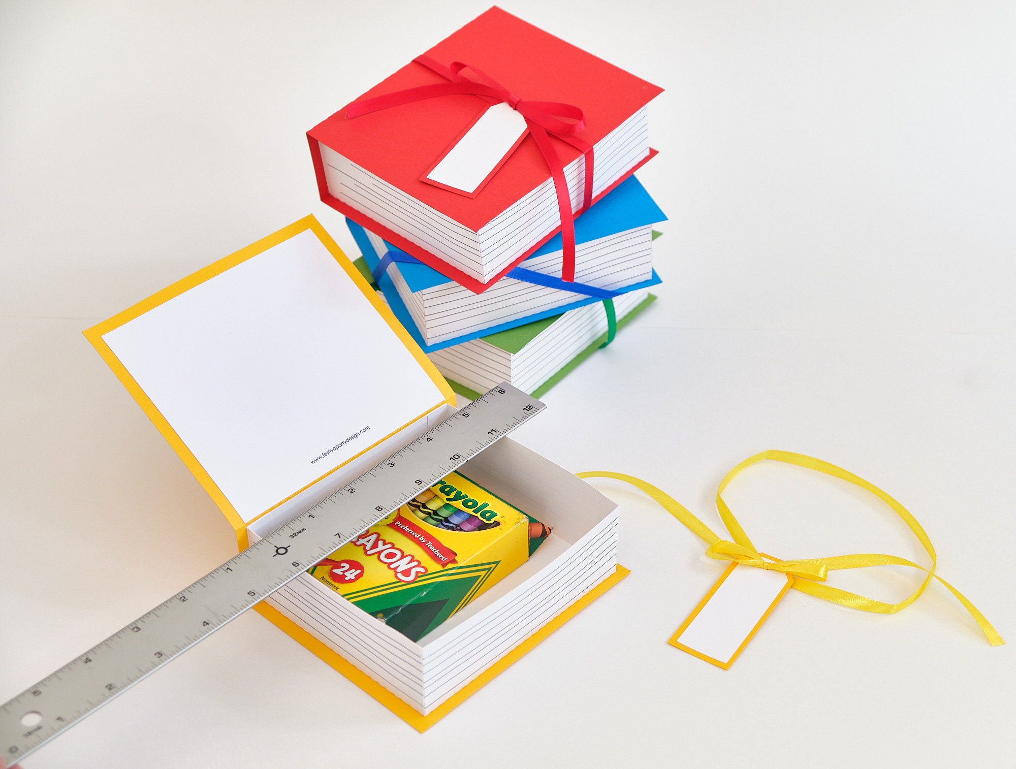 Book Shaped Favor Boxes set of 4 | Etsy