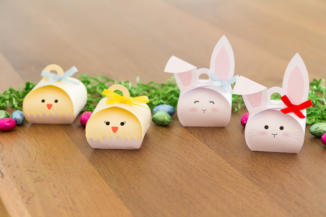Easter Favor Boxes - Treat Boxes - Bunny and Chick (set of 8) - Etsy