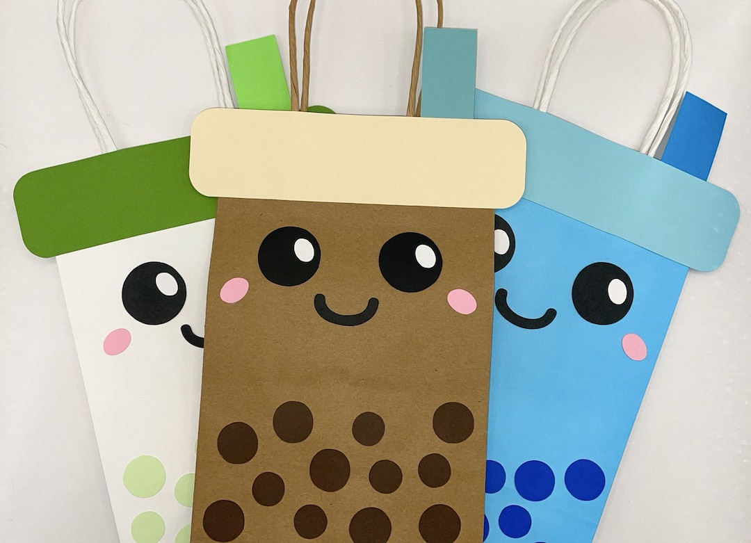 Bubble Tea / Boba Tea Small Favor Bags (set of 6) - Etsy