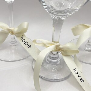 Wine Glass Ribbon, Champagne Glass Ribbon, Drink Tags, Napkin Tags ...
