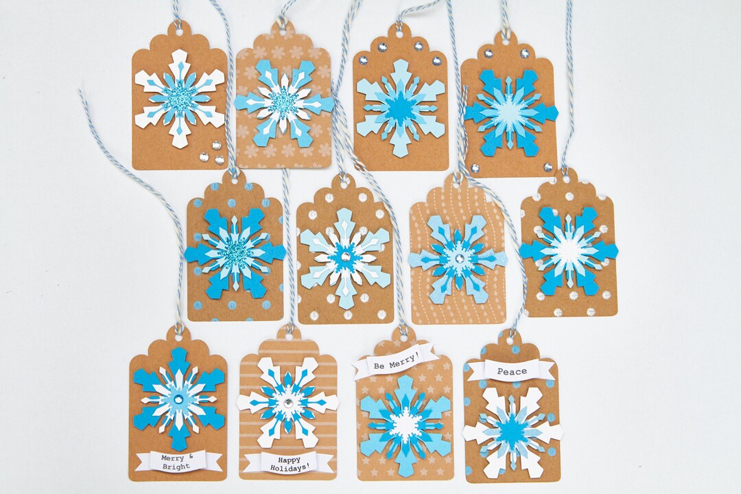 Snowflake Holiday Gift Tags (set of 12) - Etsy
