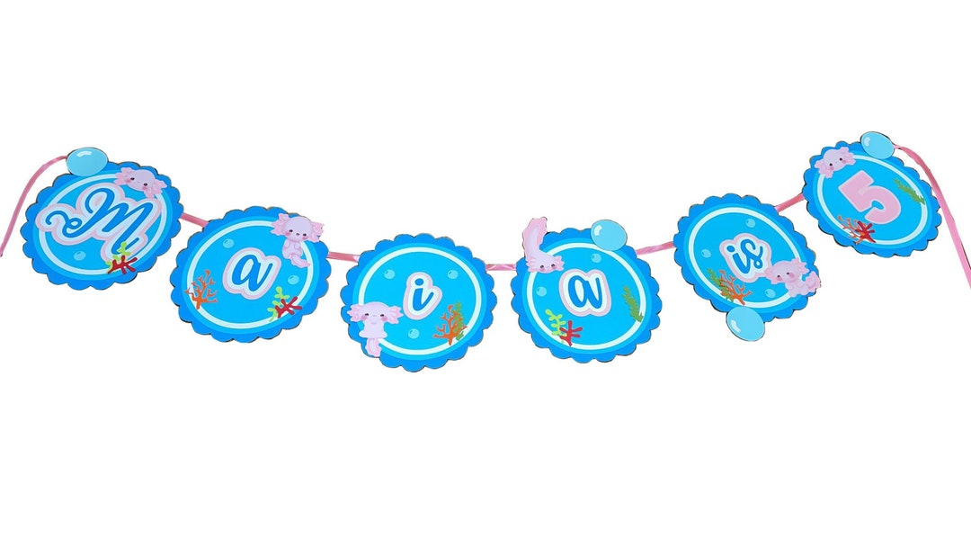 Personalized Axolotl Banner - Etsy