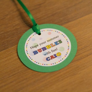 Bubble Summer Tags Personalized set of 12 - Etsy