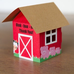Barn Farm Favor Boxes / Treat Boxes (set of 4) - Etsy