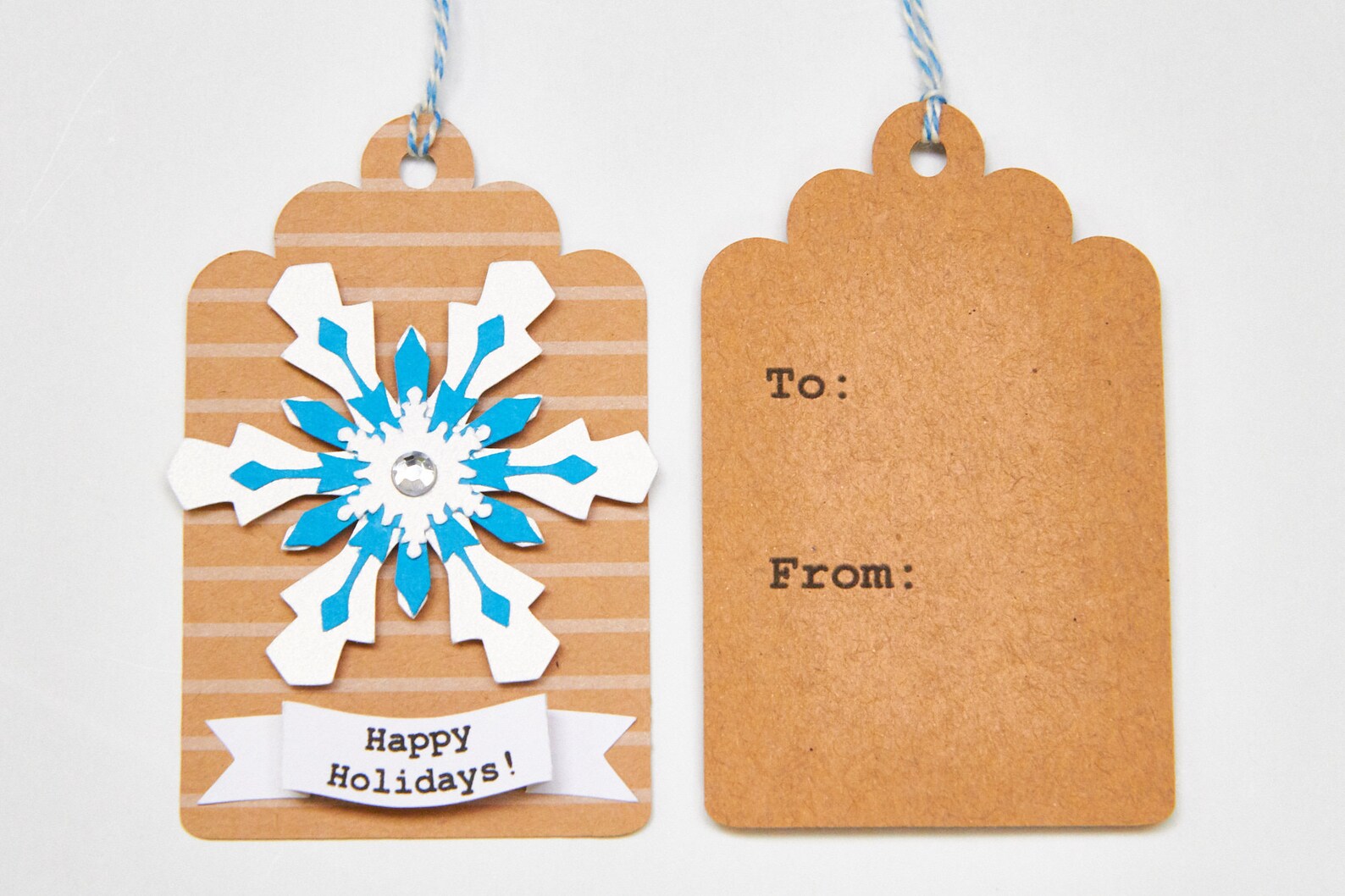 Snowflake Holiday Gift Tags set of 12 - Etsy