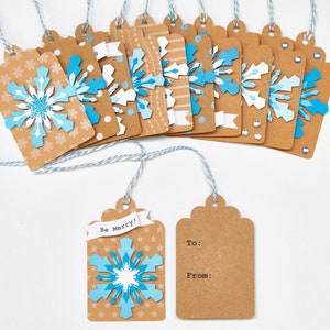 Snowflake Holiday Gift Tags (set of 12) - Etsy