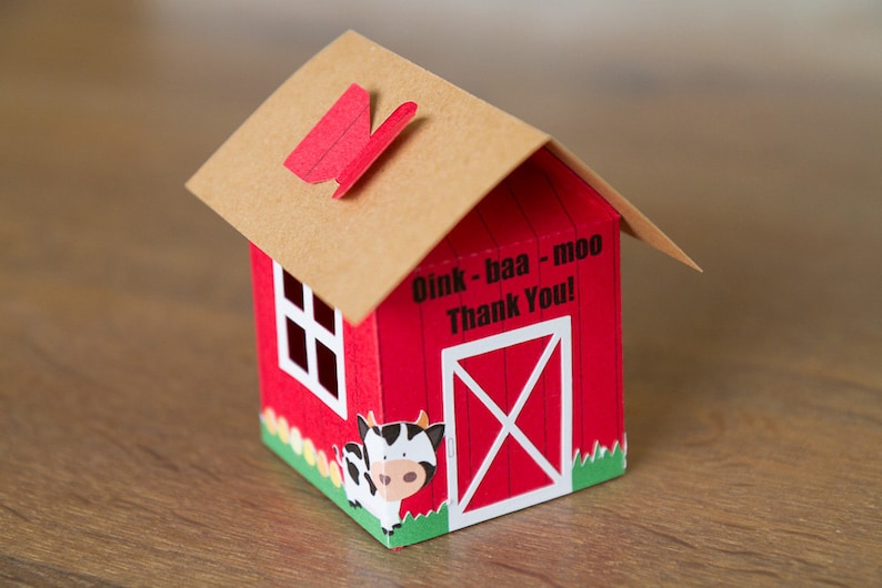 Barn Farm Favor Boxes / Treat Boxes (set of 4) - Etsy