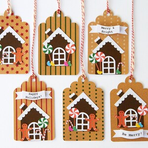 Gingerbread House Holiday Gift Tags (set of 12) - Etsy