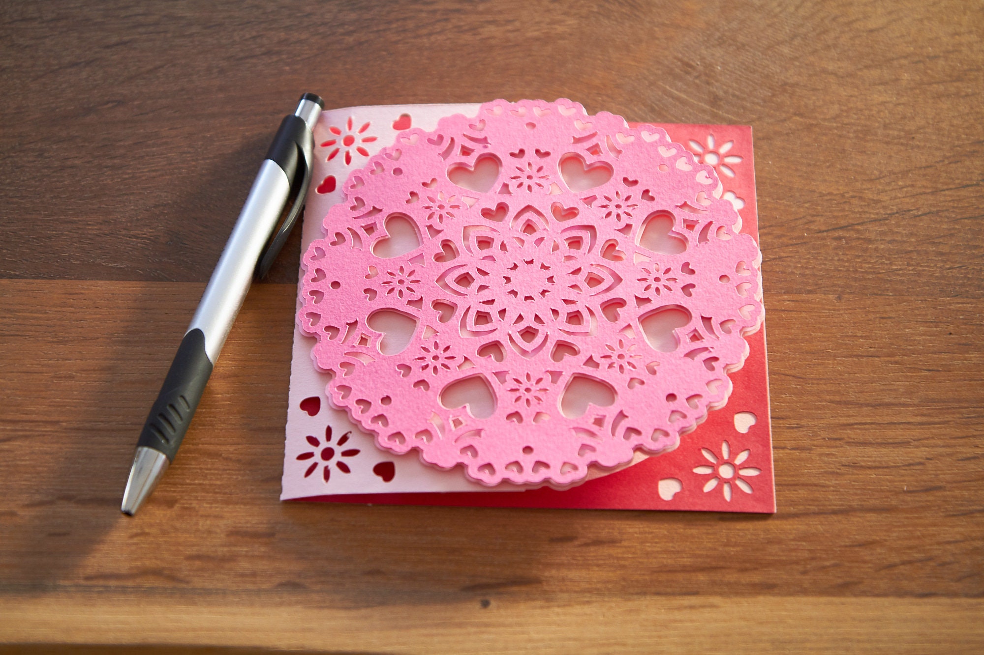 Valentine's Day Layered Mandala Card - Digital Files (SVG, EPS, STUDIO ...