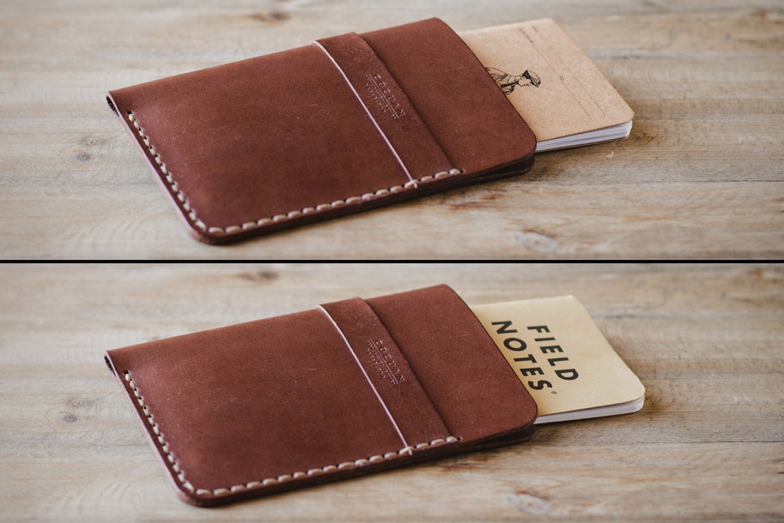 Leather notebooks sleeve | Etsy