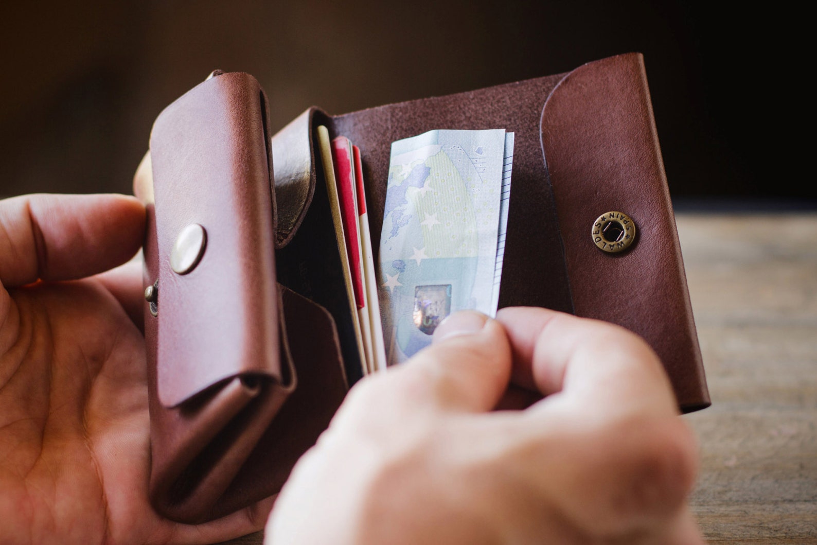 Leather Card Coin Wallet - Etsy