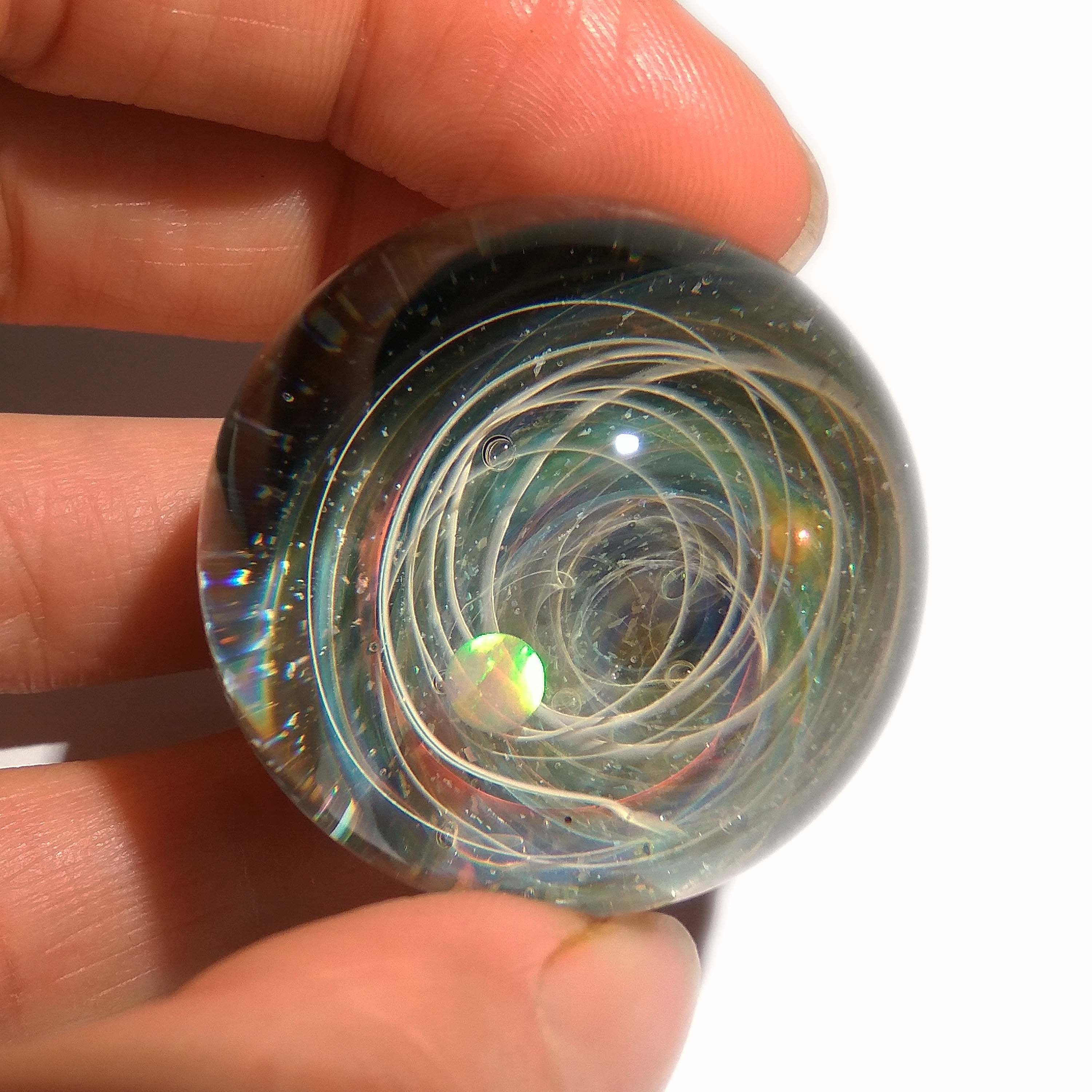 NEW Paperweight Glass Art Ghost Planet Opal Galaxy | Etsy