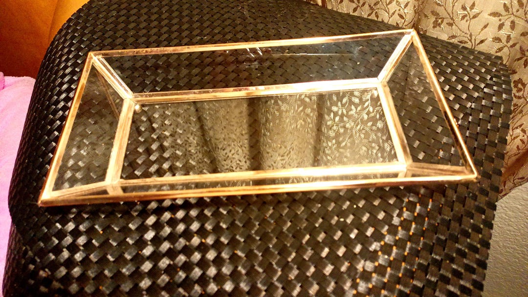 Rectangle Clear and Brass Vanity TRAY (on 4 Feet) - Etsy