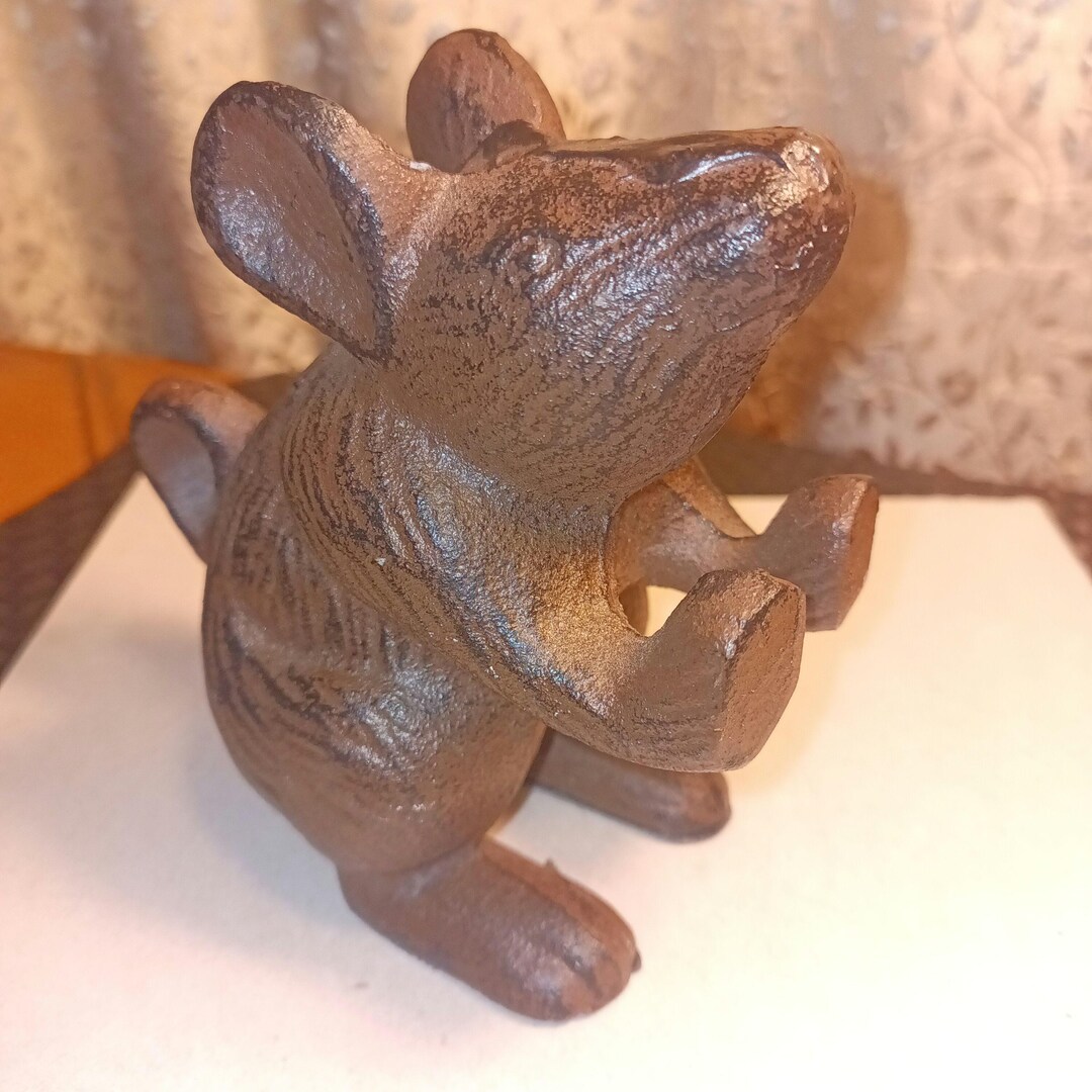 Collectible Brown Rustic Cast Iron Mouse HEAVY DOOR Stopper - Etsy