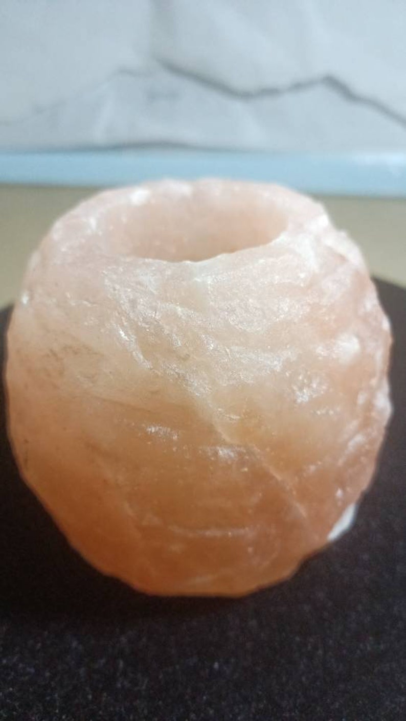 Himalayan Natural Crystal Salt Rock Tea Light Candle Holder - Etsy
