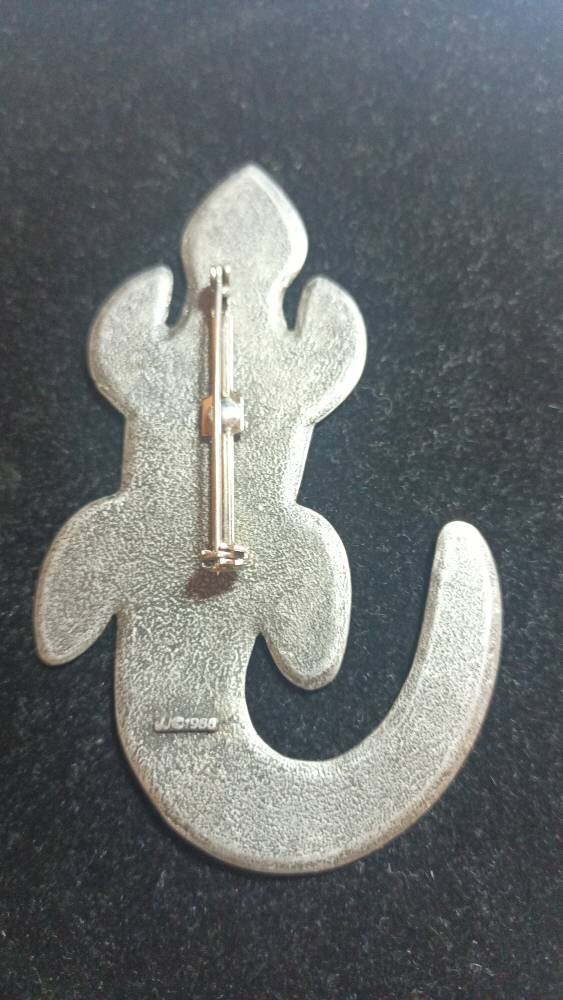 Vintage Southwestern Pewter Lizard/gecko Pin Brooch Jonette - Etsy