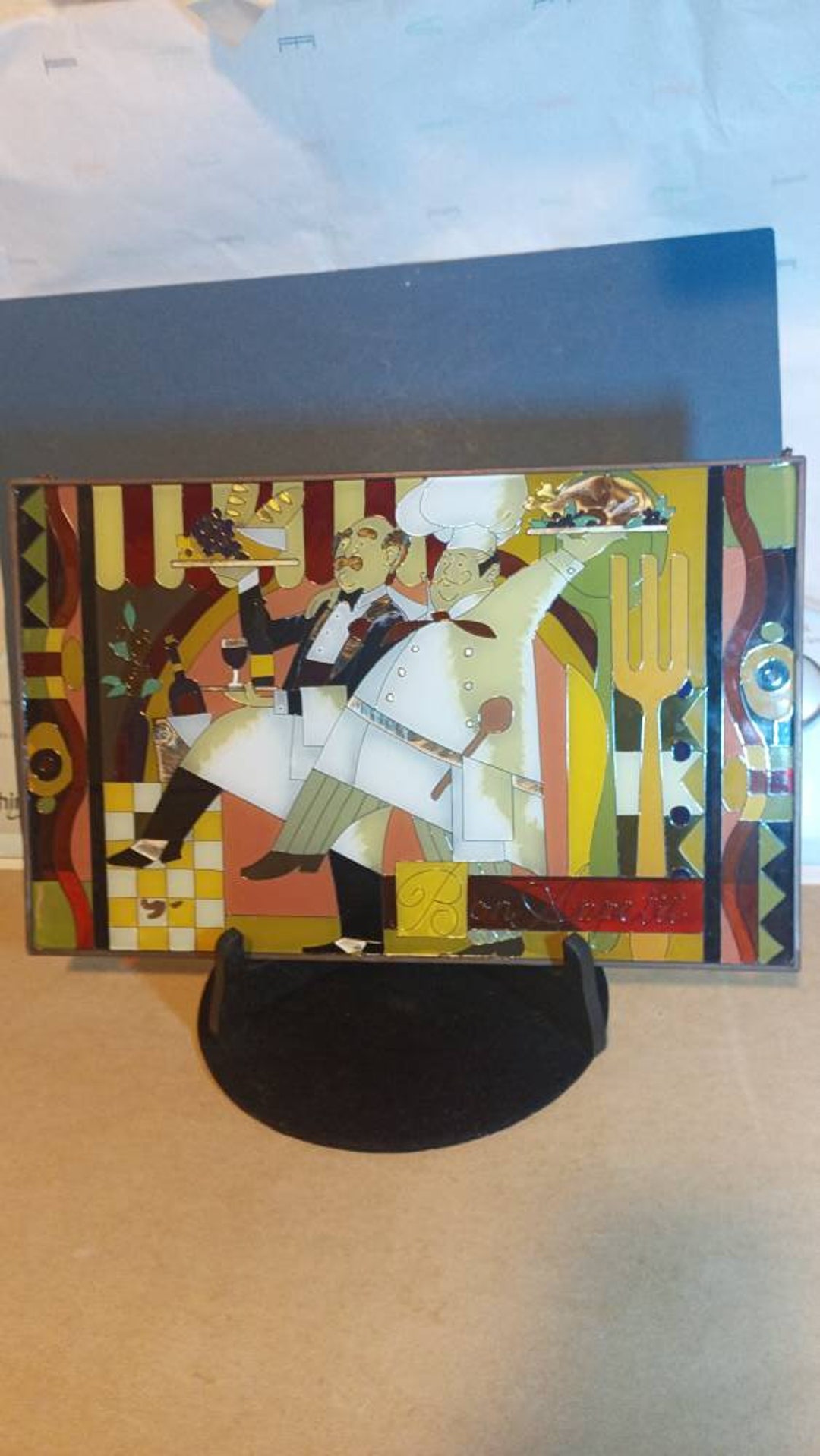 Rectangle 2 ITALIAN Chefs - BON APPETITE - Stained Glass/window ...