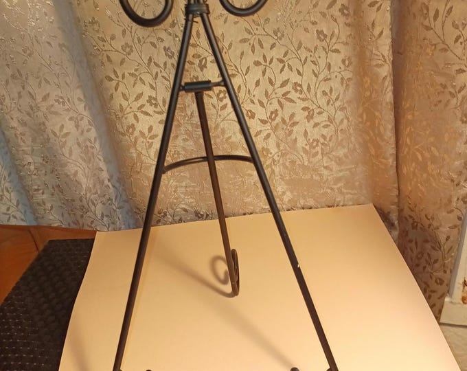 Black Wrought Iron Display Stand/easel - Etsy