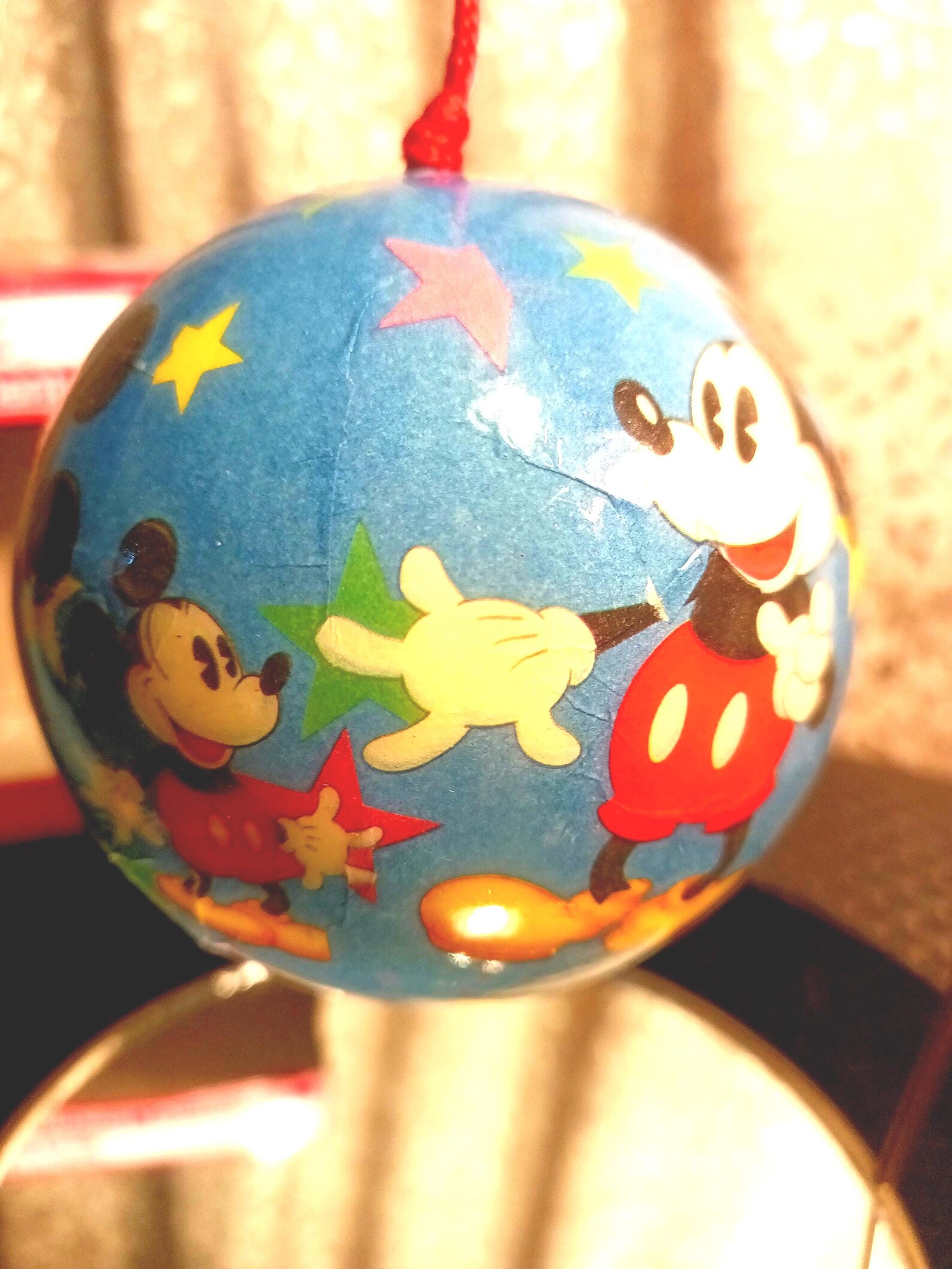 Collectible 2010 Coca Cola Mickey Mouse Round Paper Mache Tree Bulb ...