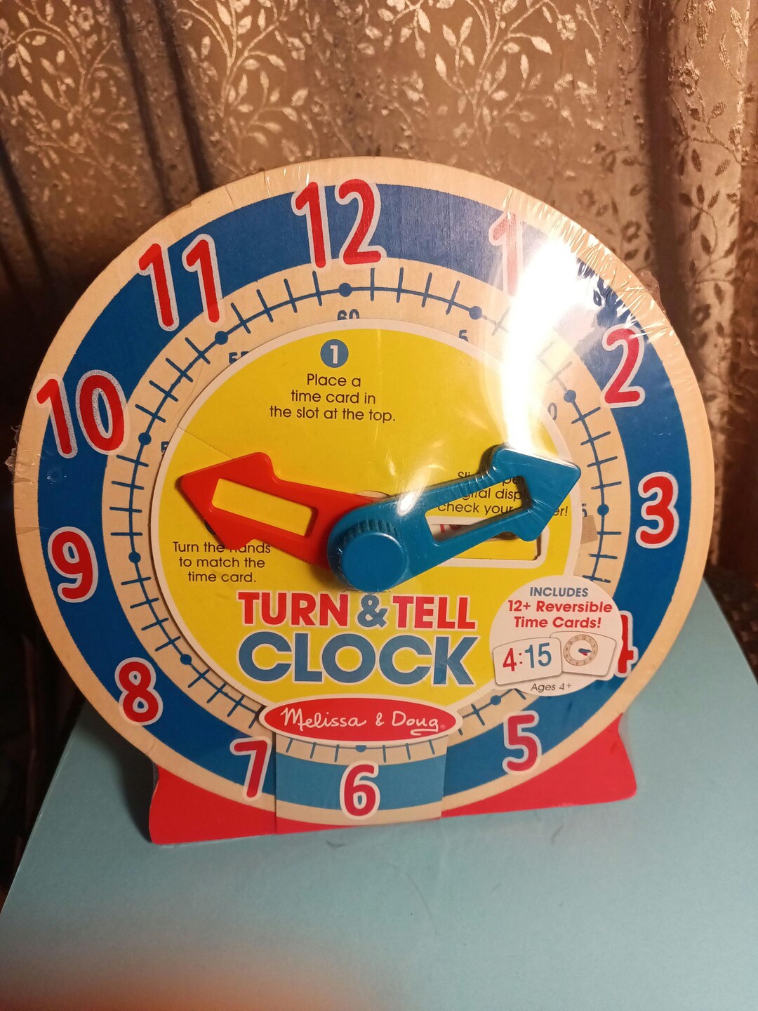 MELISSA and DOUG Turn & Tell Clock Includes 12 Plus Reversible ...