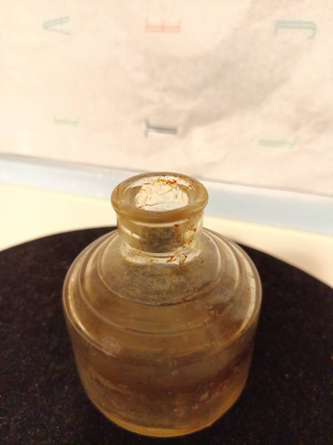Vintage Ink Well Glass Bottle HAZEL ATLAS GLASS Ca. 1930s 3 1/8 Oz 6 K ...