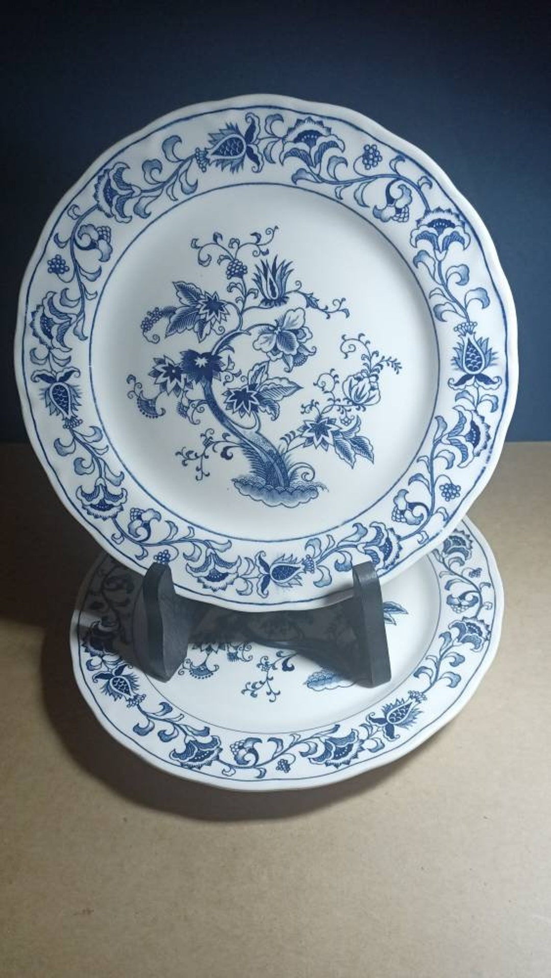 DOUBLE PHOENIX Nikko Ironstone (2) Floral Serving Plates (JAPAN) - Etsy