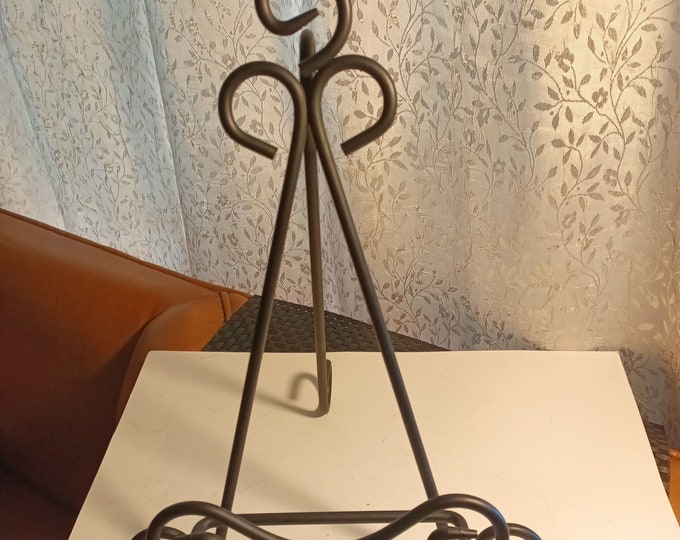 Heavy Duty Black Wrought Iron Display Stand/easel - Etsy