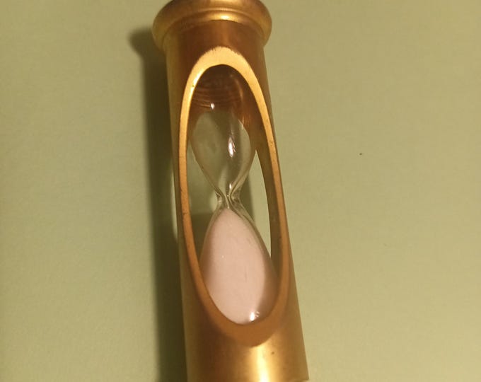 Vintage 1991 Mini Bank of America Advertisement Brass Egg Timer Glass ...