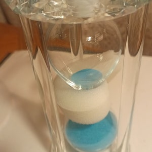 Early Crystal Solid Glass Brilliant Cut Round Hour Glass/blue Sand ...
