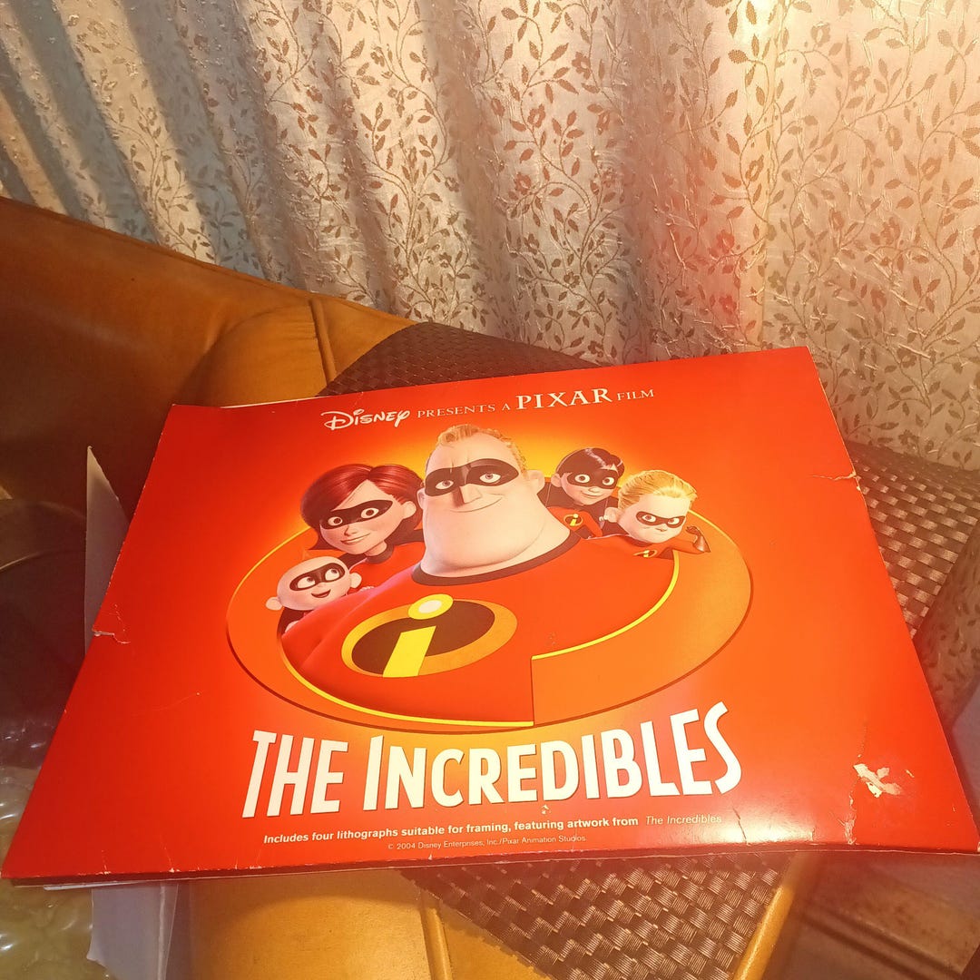 Disney Pixar 2004 "the Incredibles" Four Lithographs Suitable for ...