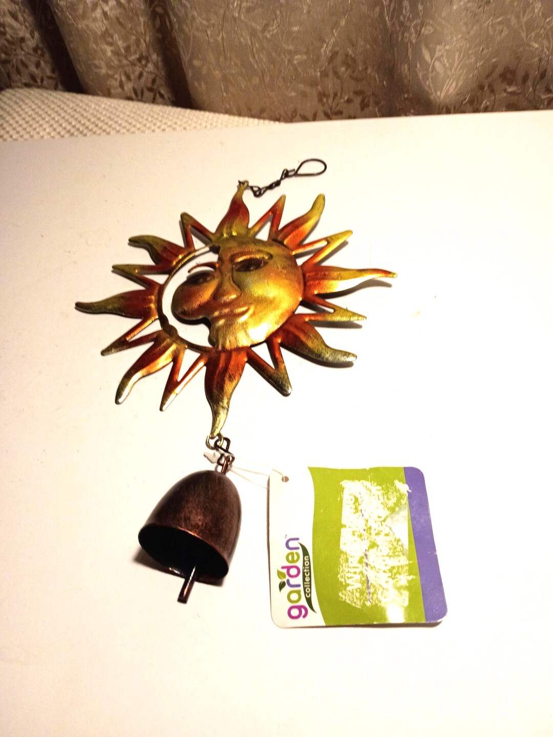 Garden Collection Hanging Metal Moon/sun/bell With Tag** - Etsy