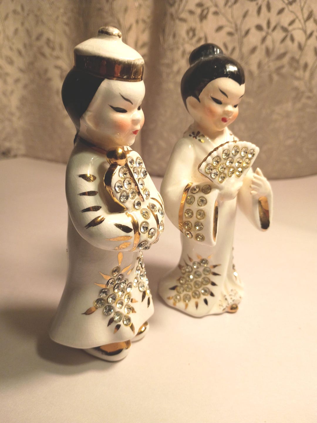 VINTAGE 1950/60's LEFTON Made in Japan Porcelain Hand Painted With ...