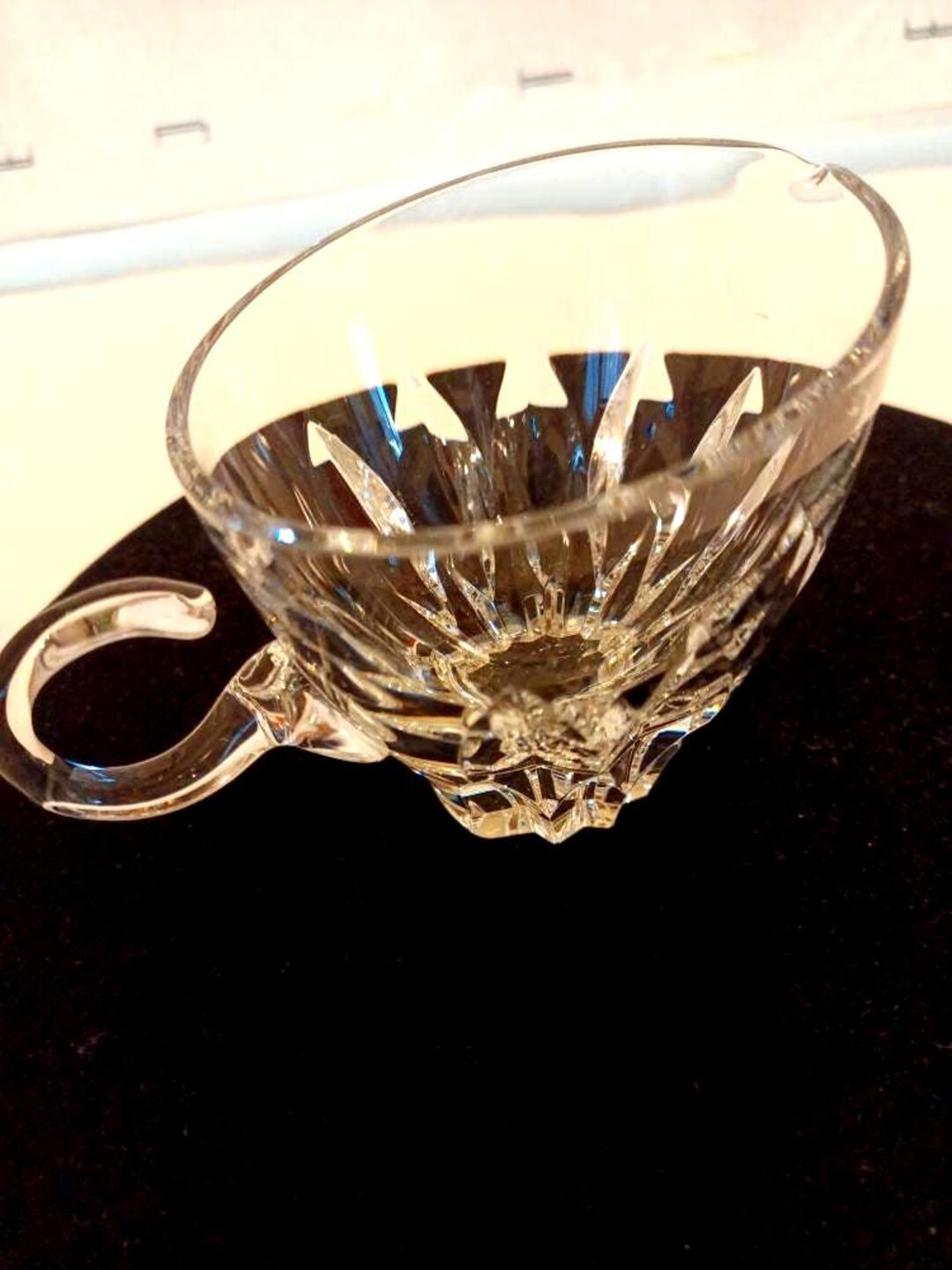 Collectible Clear Hand Cut Crystal Gravy Boat BY "lenox" - Etsy