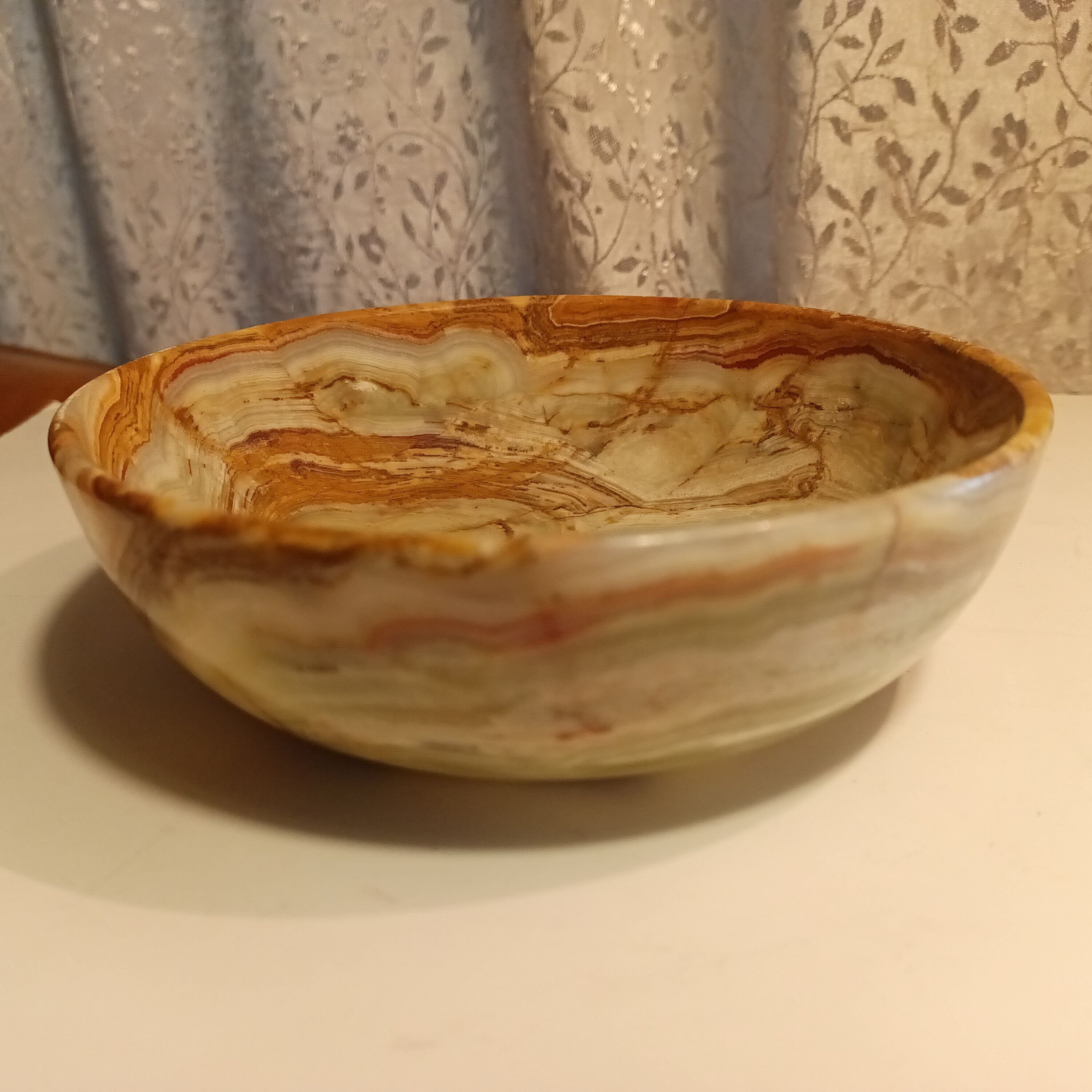 Marbleized Brown and Green Marble Style/alabaster BOWL - Etsy