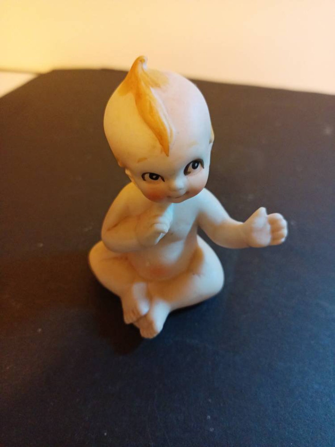 Vintage SMALL 3 H Porcelain KEWPIE BISQUE Baby Doll sitting Figurine - Etsy