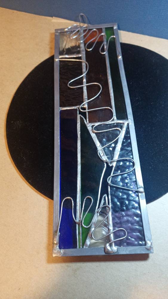 Rectangle-stained Glass/window SUNCATCHER 11 1/4 X 3 1/2 - Etsy