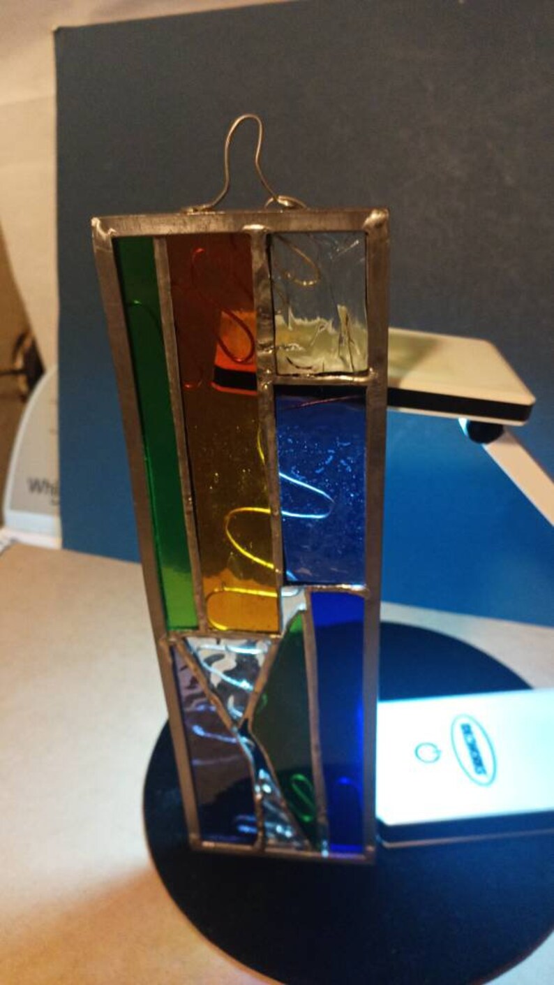 Rectangle-stained Glass/window SUNCATCHER 11 1/4 X 3 1/2 - Etsy