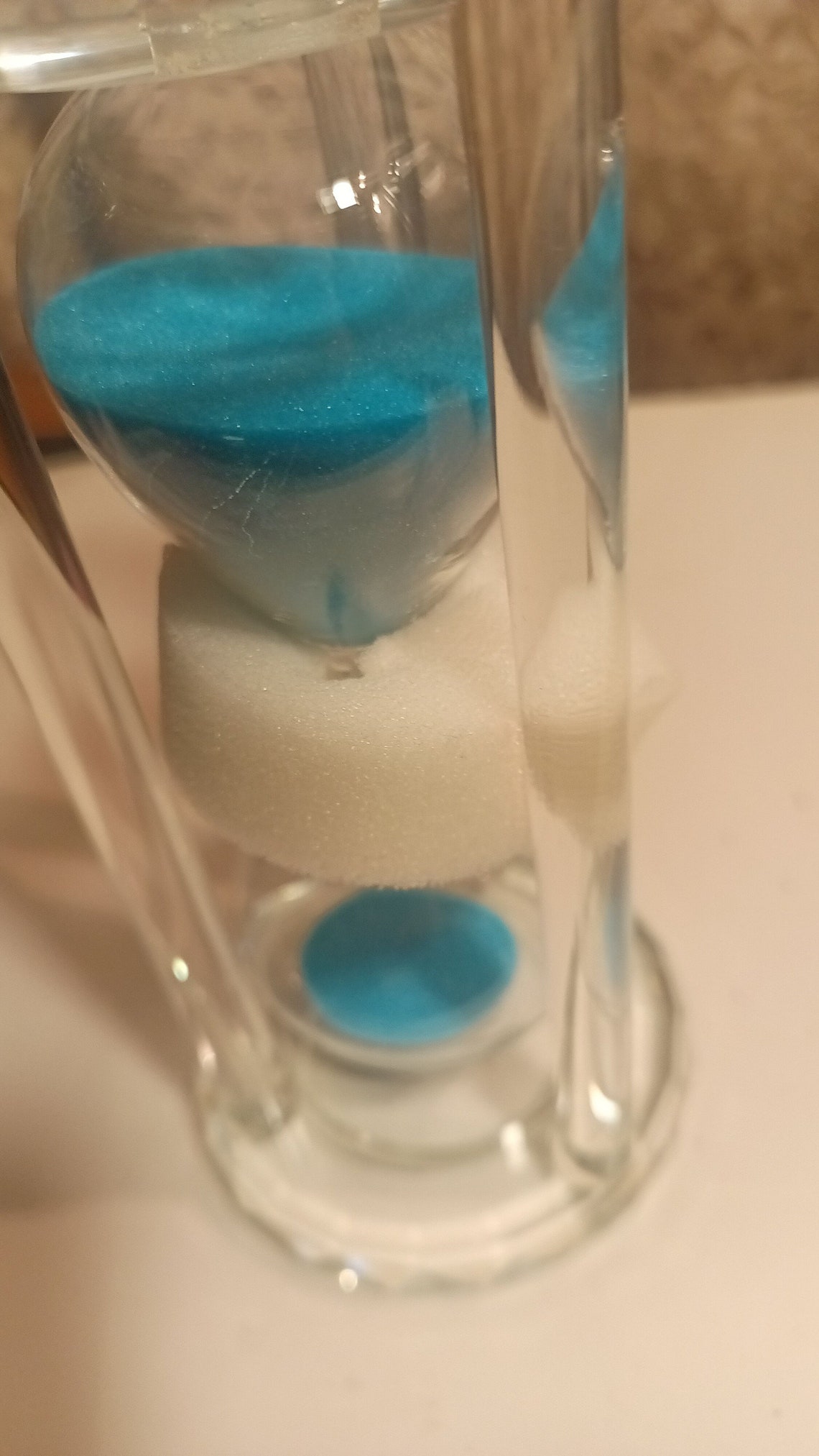 Early Crystal Solid Glass Brilliant Cut Round Hour Glass/blue Sand ...